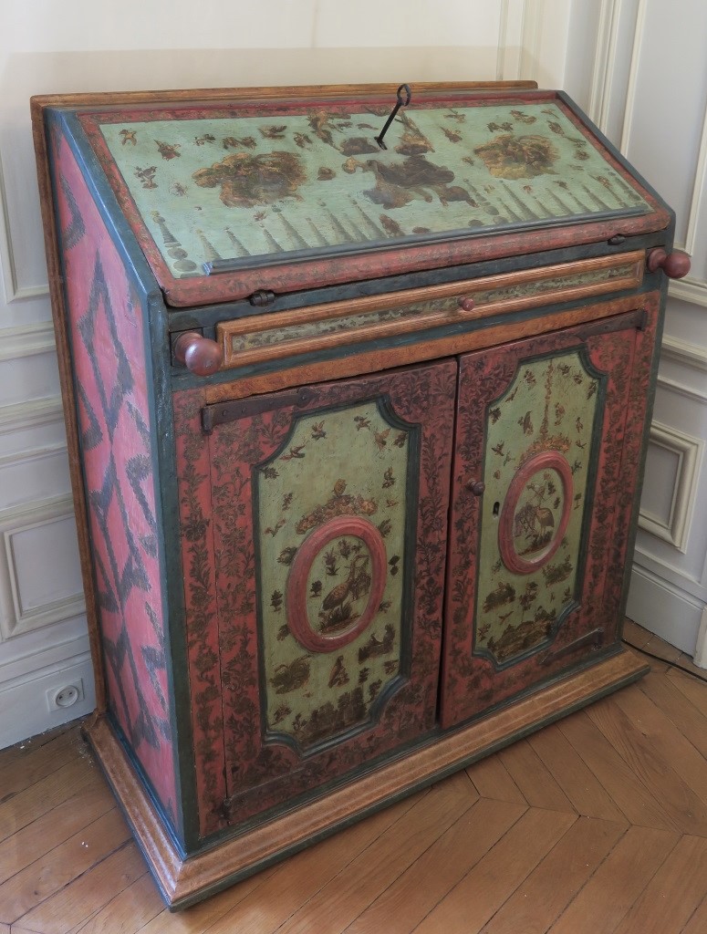 Peintres Décorateurs - Meuble peint restauration d'un écritoire